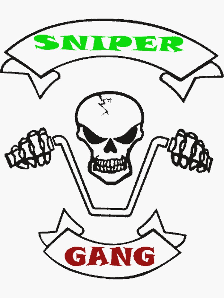 "Sniper Gang Motorcyclist" Sticker for Sale by momenta | Redbubble