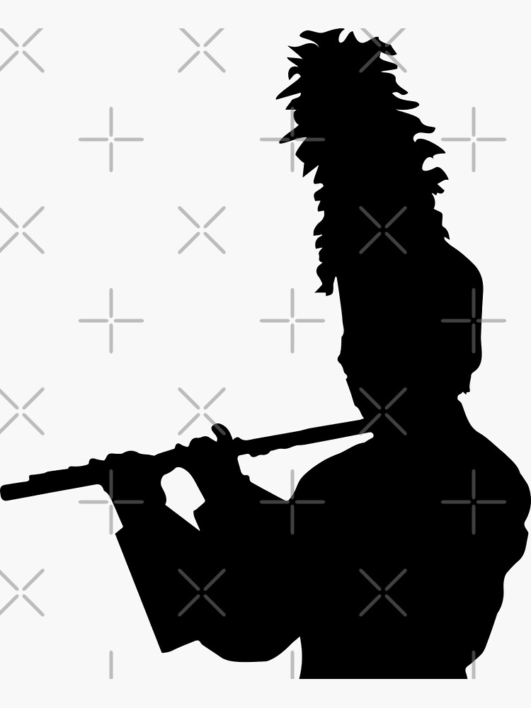 "Marching Band Flute" Sticker for Sale by Vistascribe | Redbubble