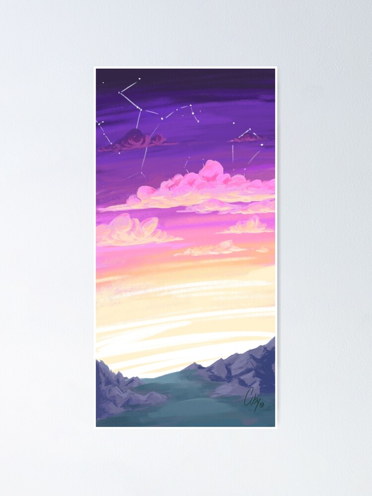 "Sunset Sky" Poster for Sale by Plutosaurus | Redbubble