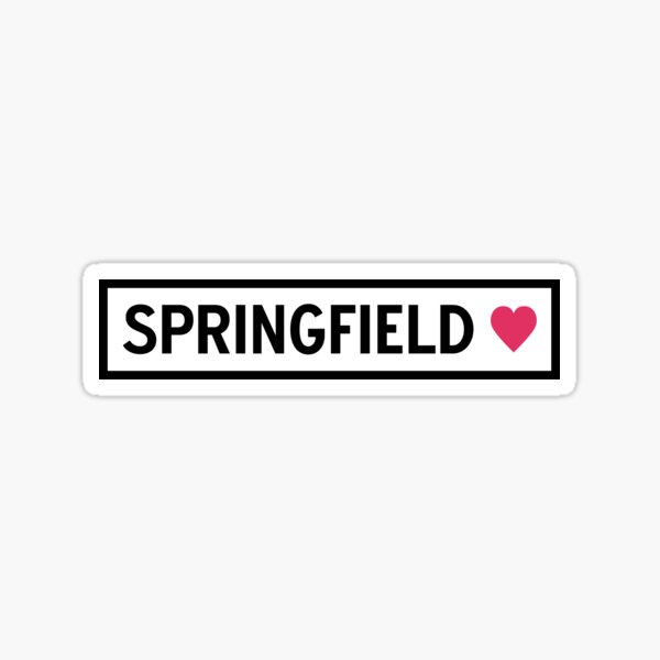 "Springfield" Sticker for Sale by homelove | Redbubble