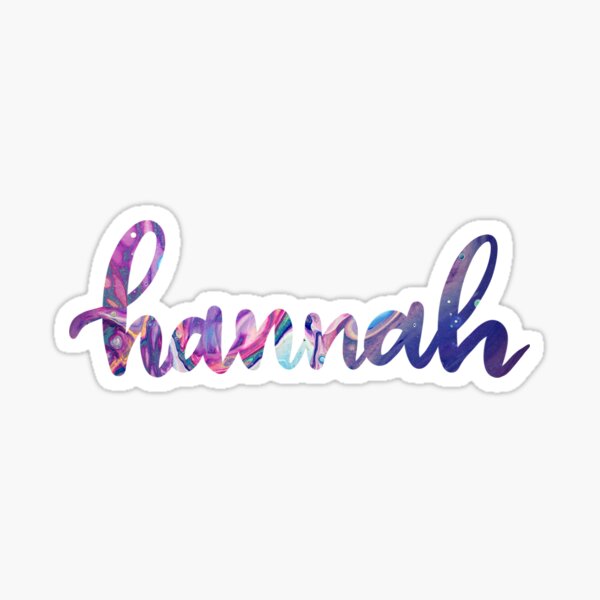 "Hannah" Sticker by ellietography | Redbubble