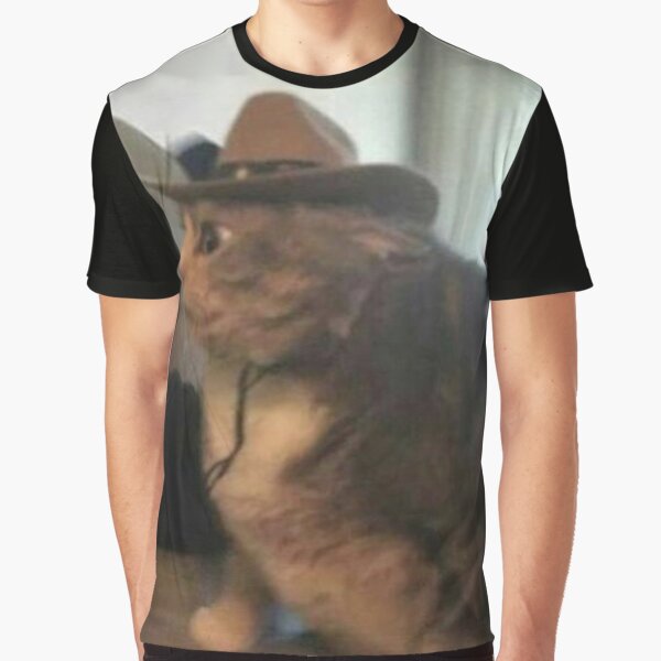 "Yeehaw Cat" T-shirt for Sale by honkhonkheccign | Redbubble | meme ...