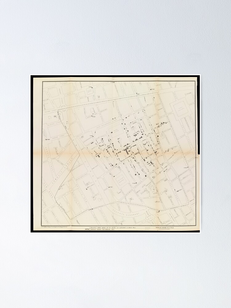"John Snow's Cholera Map" Poster for Sale by ianturton | Redbubble