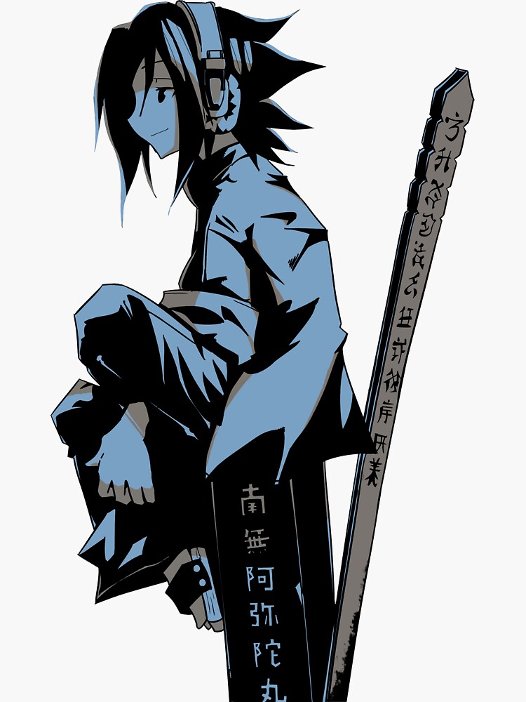 "Shaman King Yoh [Blue]" Sticker for Sale by SmillingApple | Redbubble