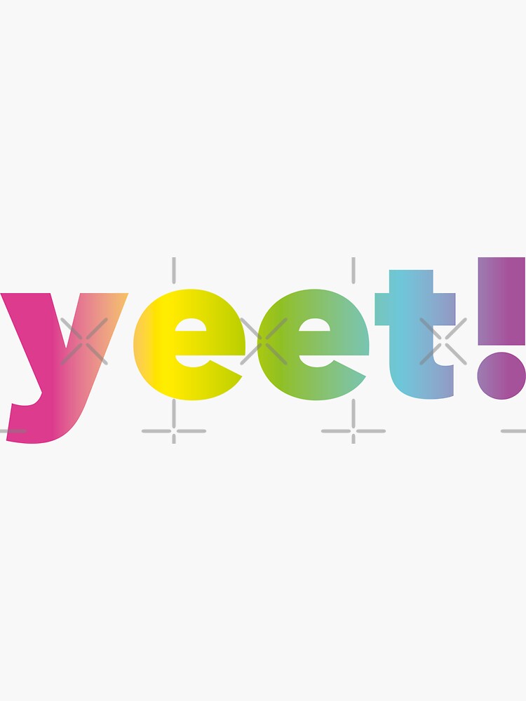 "yeet!" Sticker for Sale by kassiopeiia | Redbubble