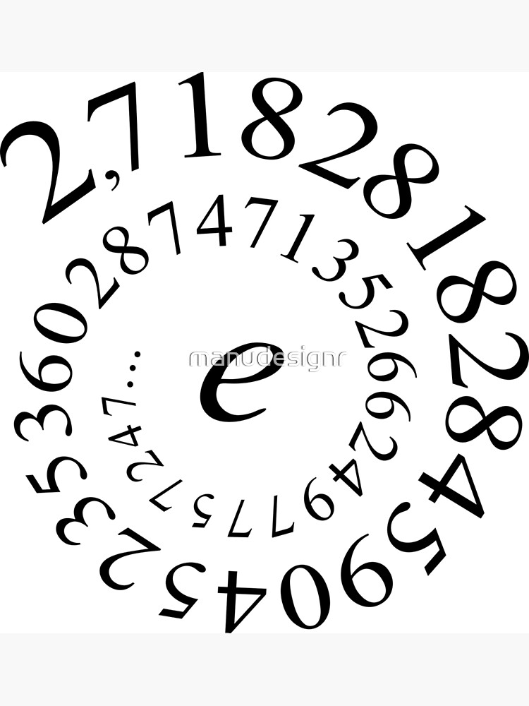 "Euler number" Poster by manudesignr | Redbubble