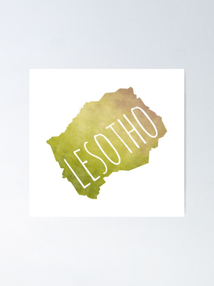 "Lesotho" Poster by Motivburg | Redbubble