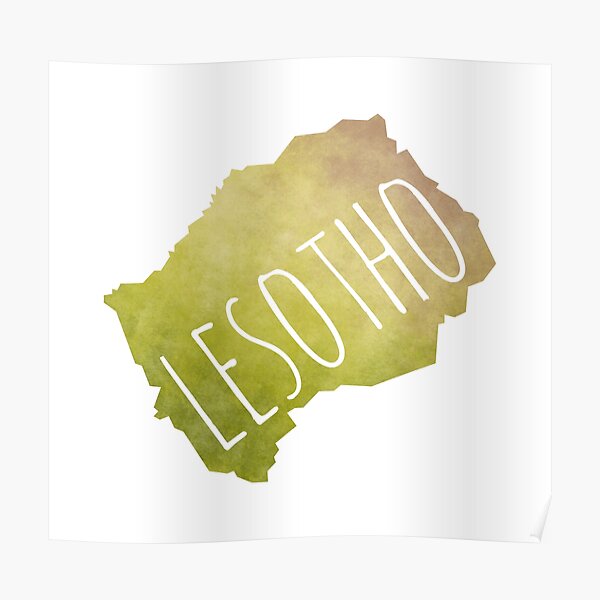 "Lesotho" Poster by Motivburg | Redbubble