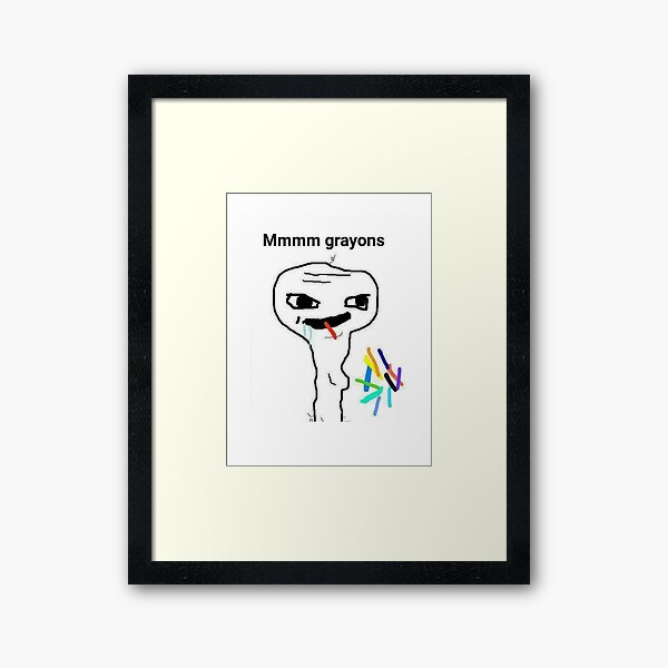 "Mmmmm Grayons" Framed Art Print for Sale by The-Vineyard | Redbubble