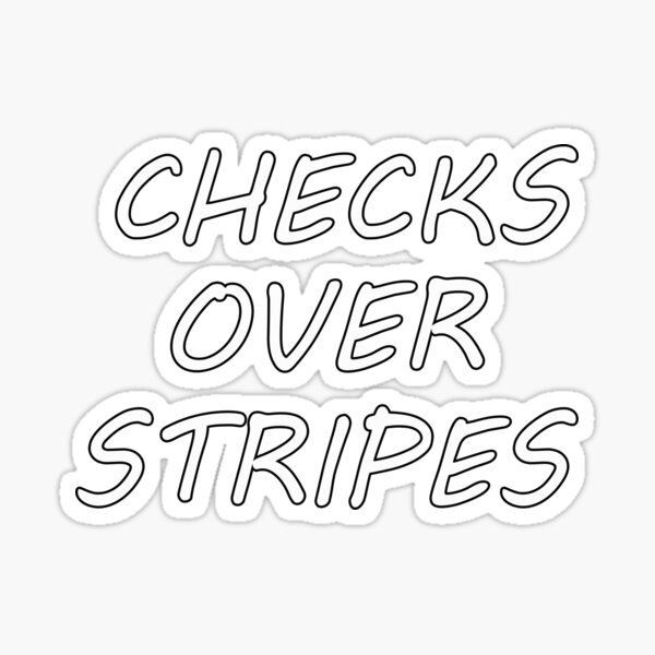 "Checks Over Stripes" Sticker for Sale by icytone | Redbubble