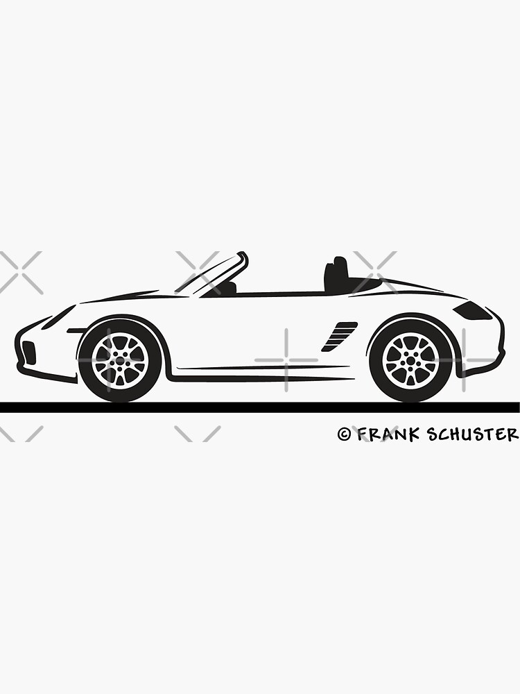 "987 Porsche Boxster Top Down" Sticker for Sale by azoid | Redbubble