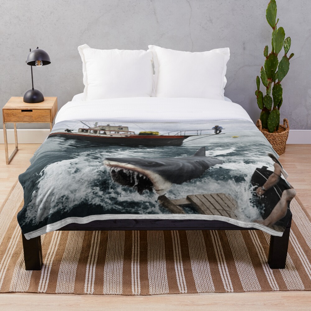 "Jaws Photography" Throw Blanket by saraboone98 | Redbubble