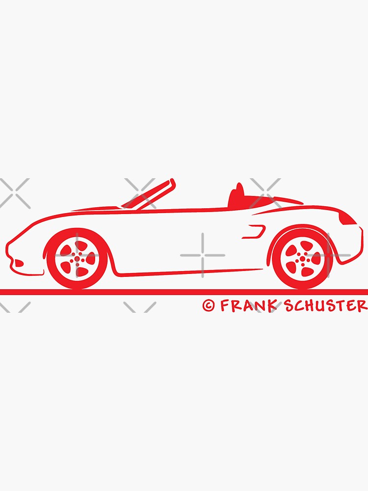 "Porsche Boxster S 986 Red" Sticker by azoid | Redbubble