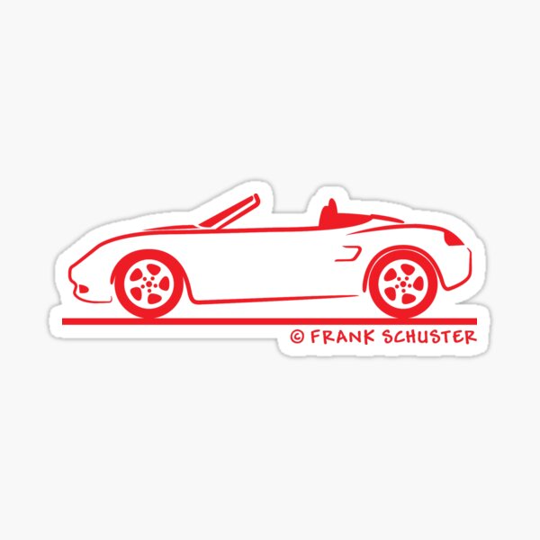 "Porsche Boxster S 986 Red" Sticker by azoid | Redbubble