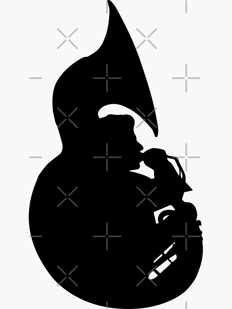"Marching Band Sousaphone" Sticker for Sale by Vistascribe | Redbubble