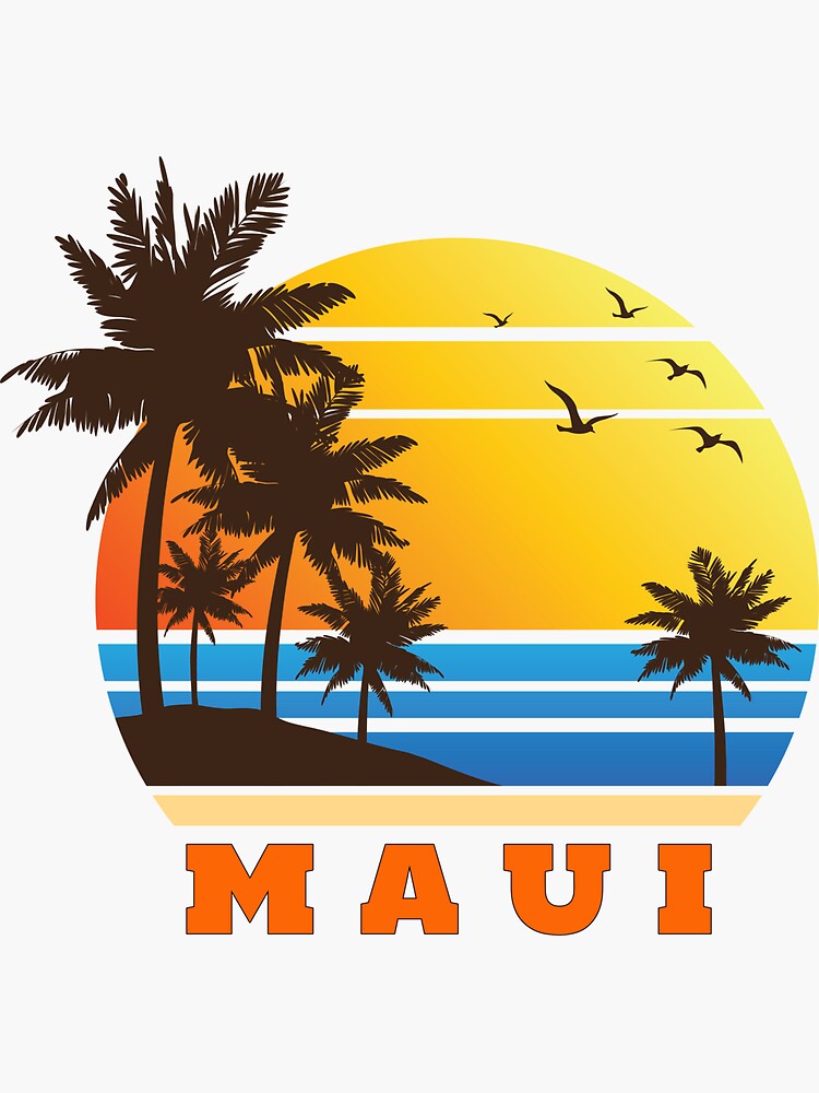 "Maui" Sticker for Sale by Christexaz | Redbubble