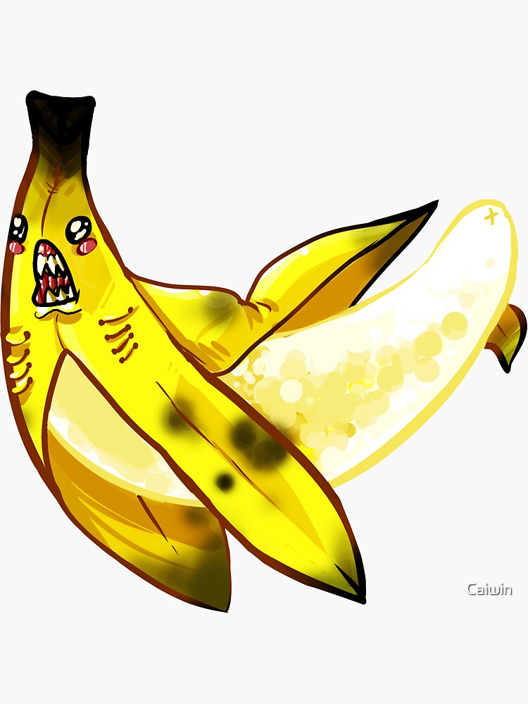 "Nanner Shark" Sticker by Caiwin | Redbubble