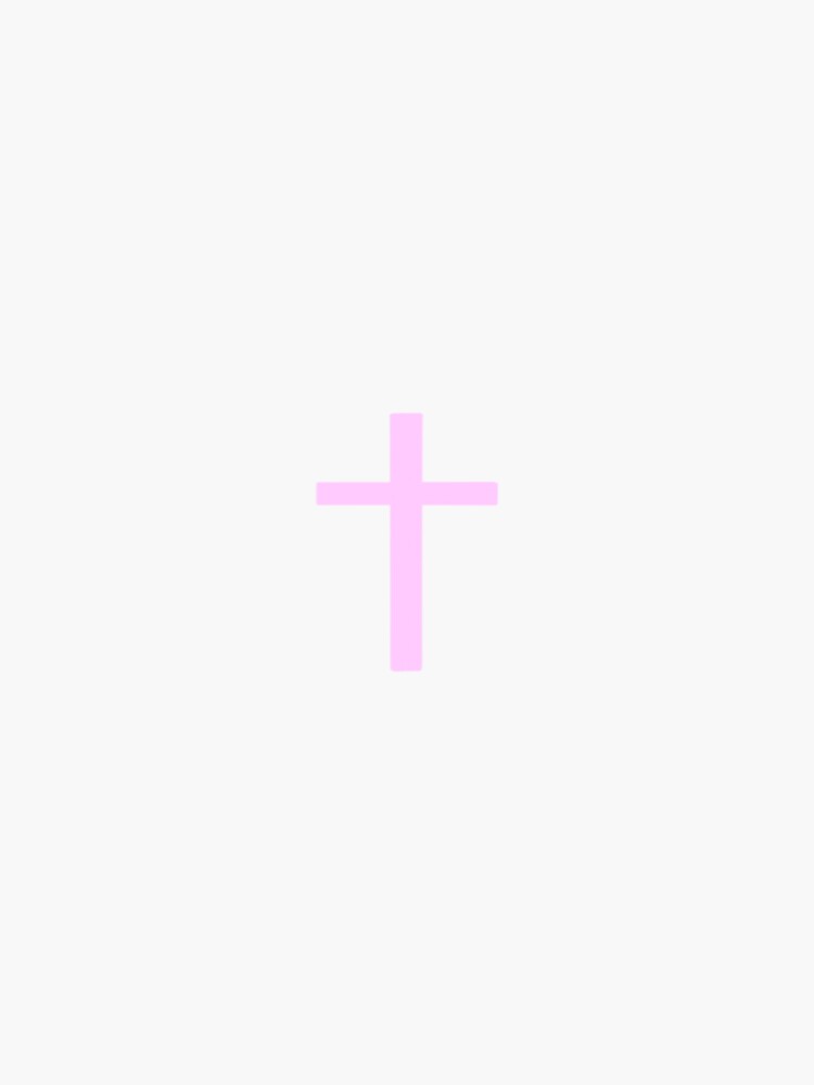"Mini Pink Cross" Sticker for Sale by CamilleAbbott | Redbubble