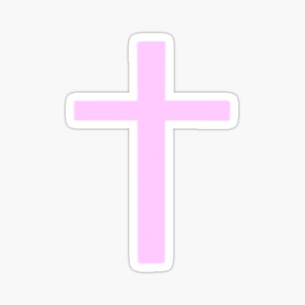 "Mini Pink Cross" Sticker for Sale by CamilleAbbott | Redbubble