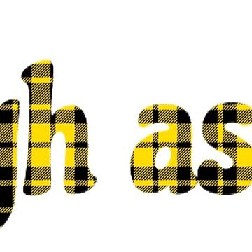 "ugh as if" Sticker for Sale by brigervais | Redbubble