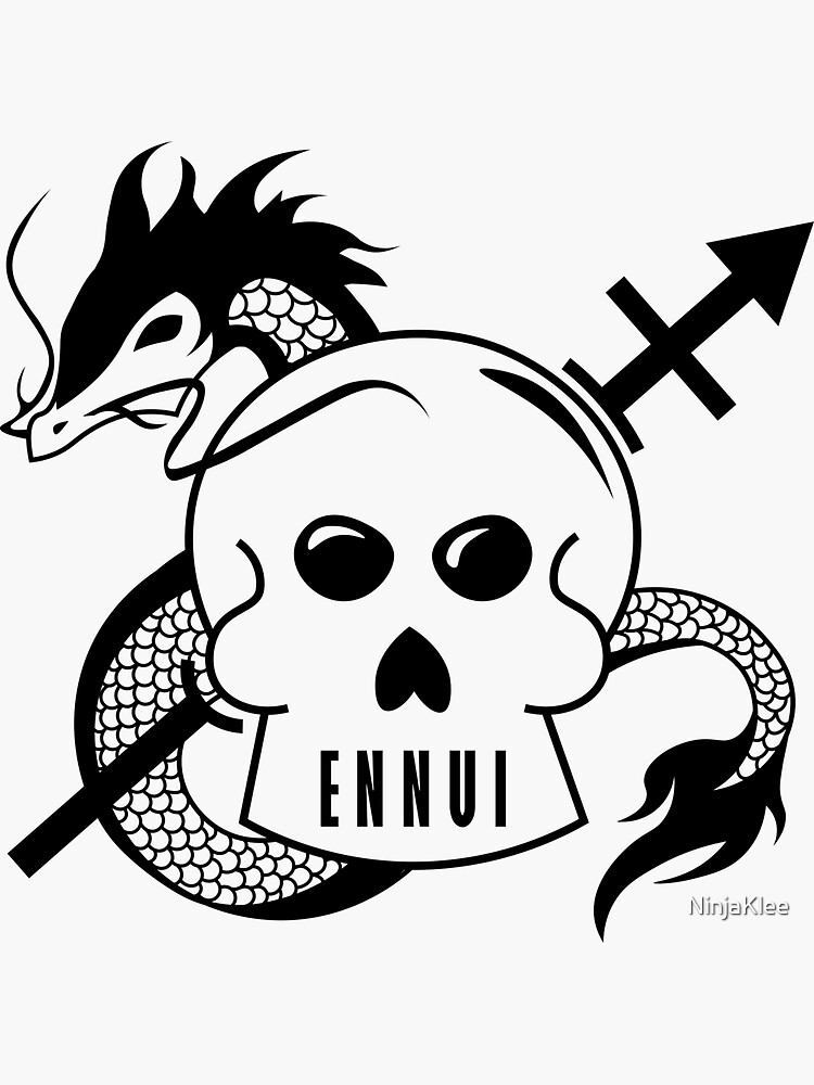 "Ennui" Sticker for Sale by NinjaKlee | Redbubble