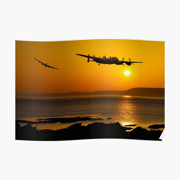 "Lancasters reach Landfall" Poster by AviationPrints | Redbubble