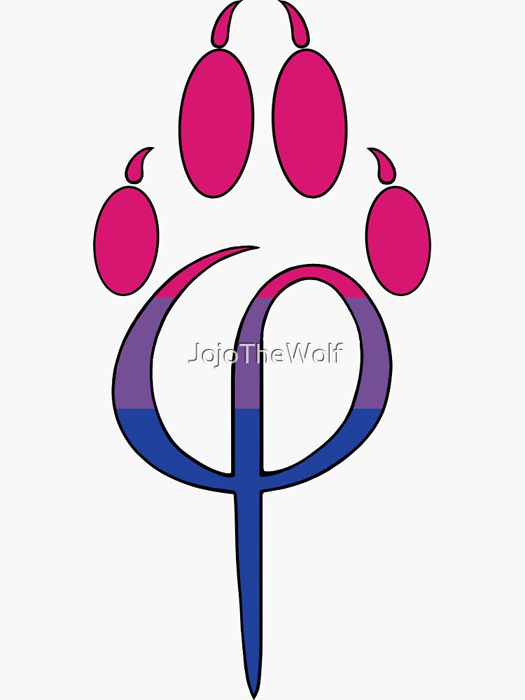 "Phipaw - Bisexual" Sticker for Sale by JojoTheWolf | Redbubble