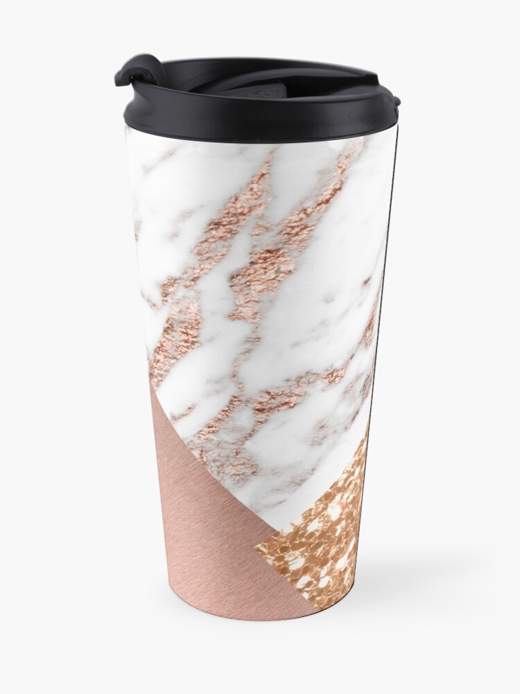 "Layered rose gold" Travel Coffee Mug for Sale by peggieprints | Redbubble