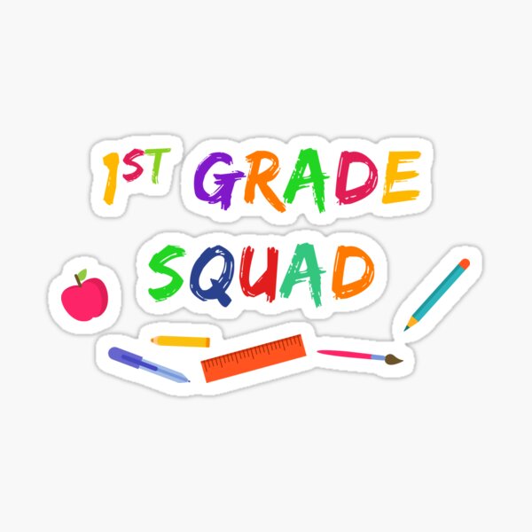 "1st First Grade Team Teacher Back To School Merch" Sticker for Sale by ...