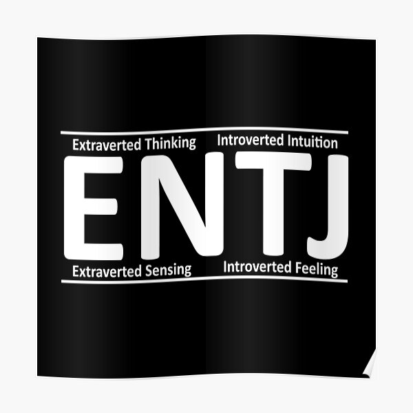 "Myers Briggs ENTJ Ego Personality Type" Poster by Corax91 | Redbubble