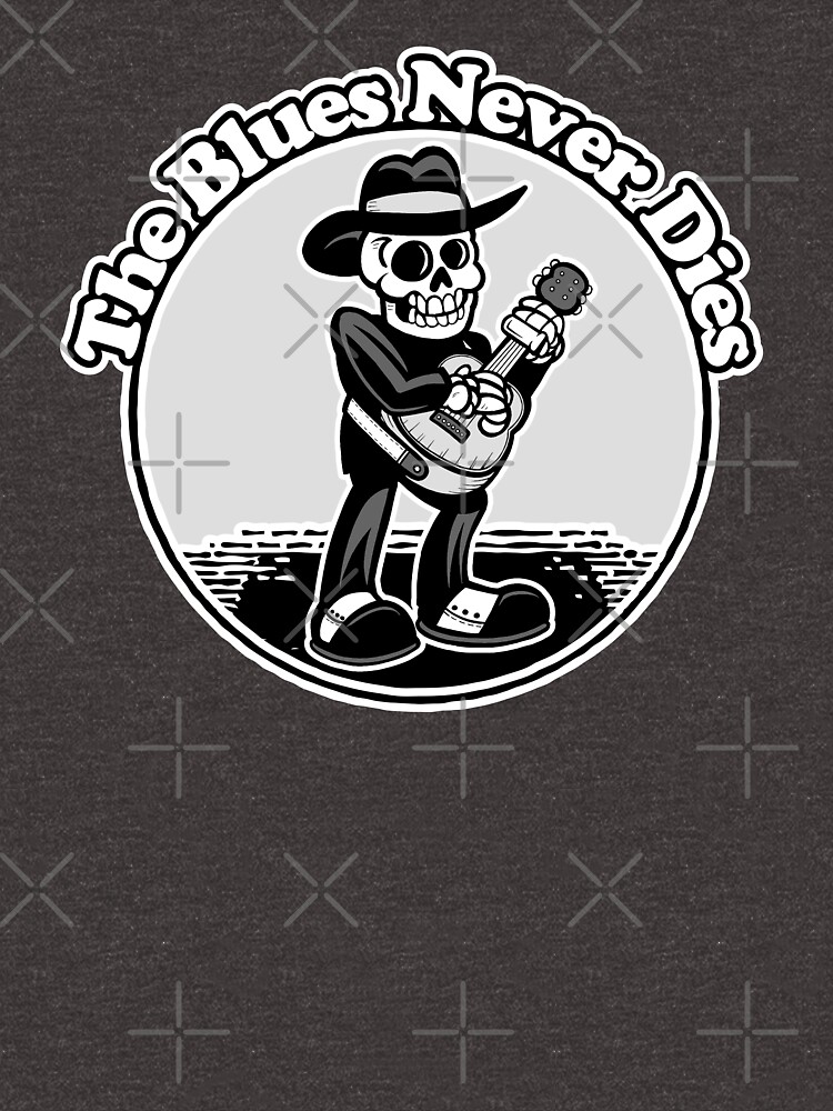 "Old Cartoon Skeleton Bluesman Guitarist Playing Blues Music " T-shirt ...