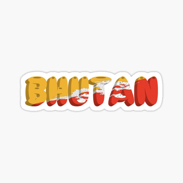 "Bhutan!" Sticker for Sale by phandiltees | Redbubble