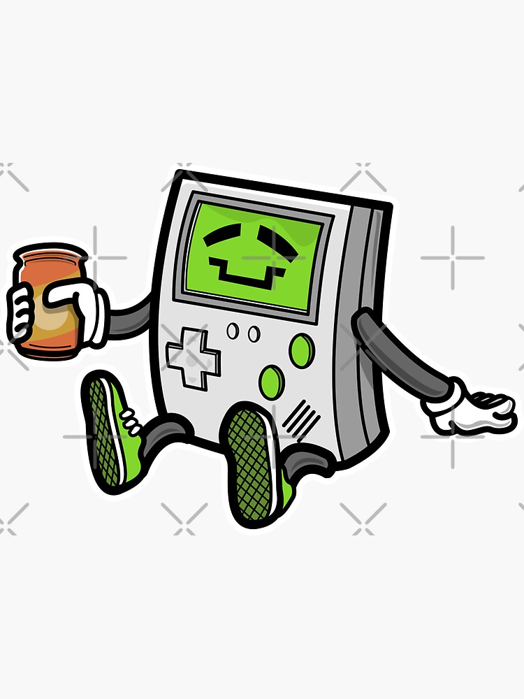 "Drunk Gameboy - Handheld Console - Gamer Design" Sticker for Sale by ...