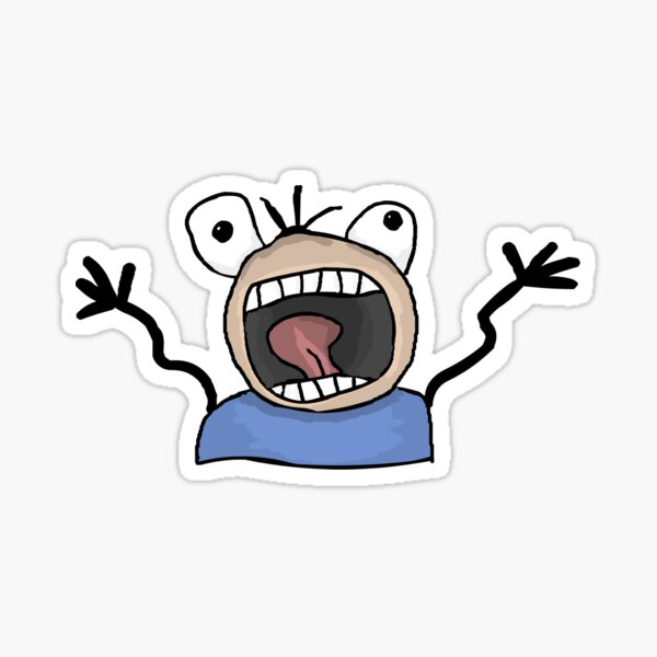 "Freaking Out" Sticker by DusicaP | Redbubble