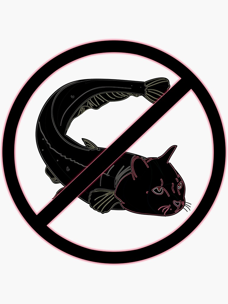 "Neon Catfish" Sticker for Sale by WolvenGFX | Redbubble