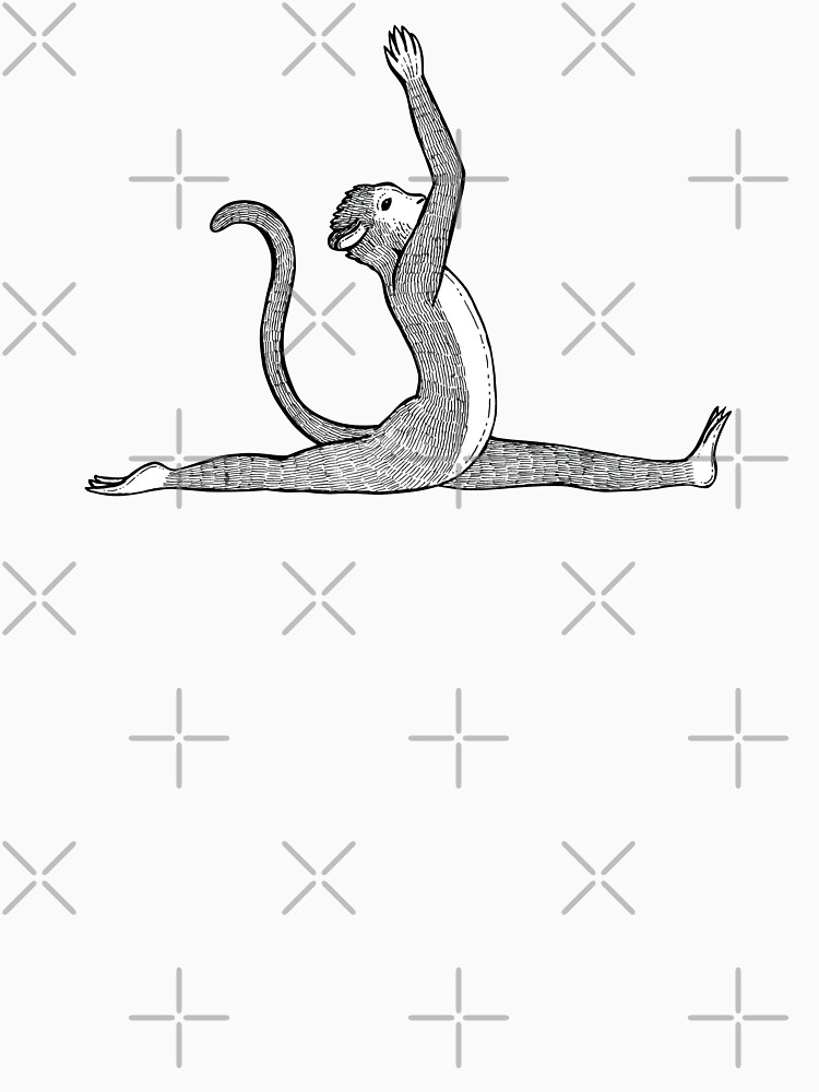 "Monkey Pose / Hanumanasana" T-shirt for Sale by shamanthi | Redbubble ...