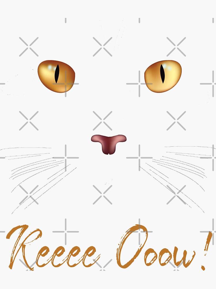 "BLACK CAT SCREAM Reeee OooW!" Sticker for Sale by Jecolds | Redbubble