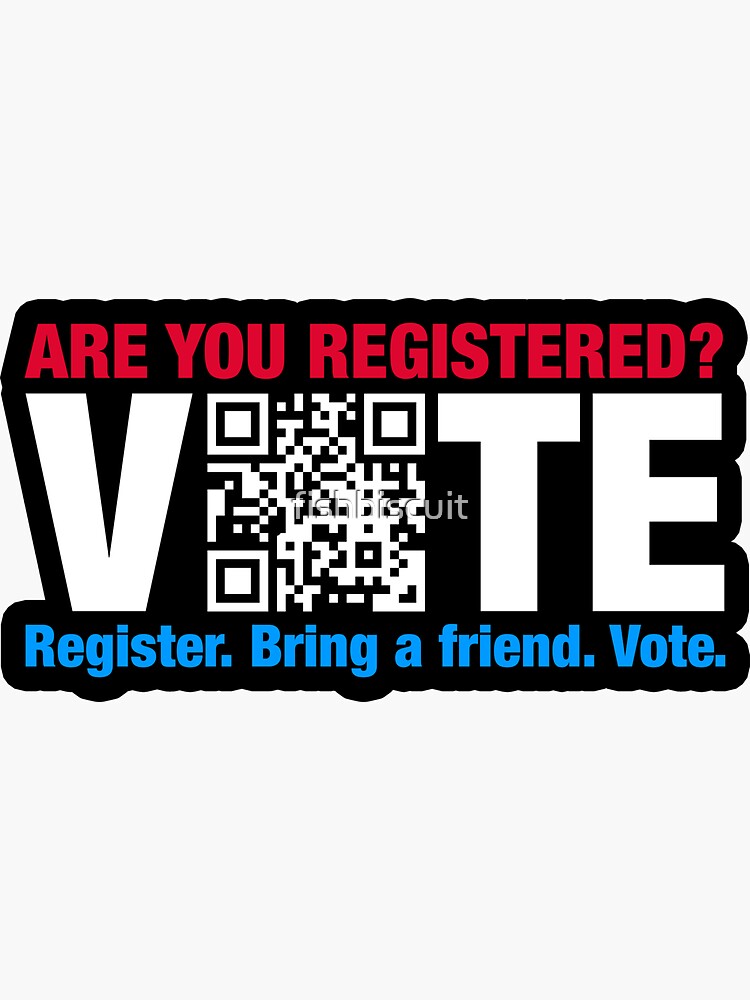 "Vote QR Code Election" Sticker for Sale by fishbiscuit | Redbubble
