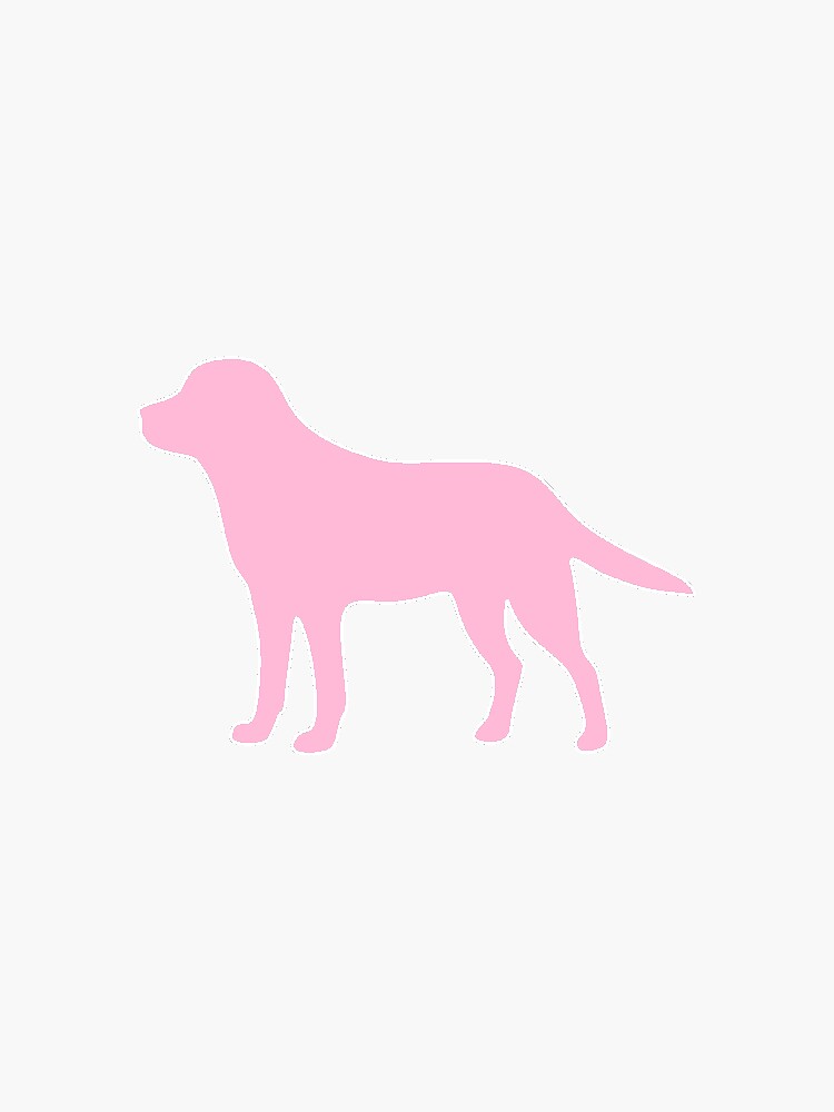 "Pink Dog" Sticker by leedleleigh | Redbubble