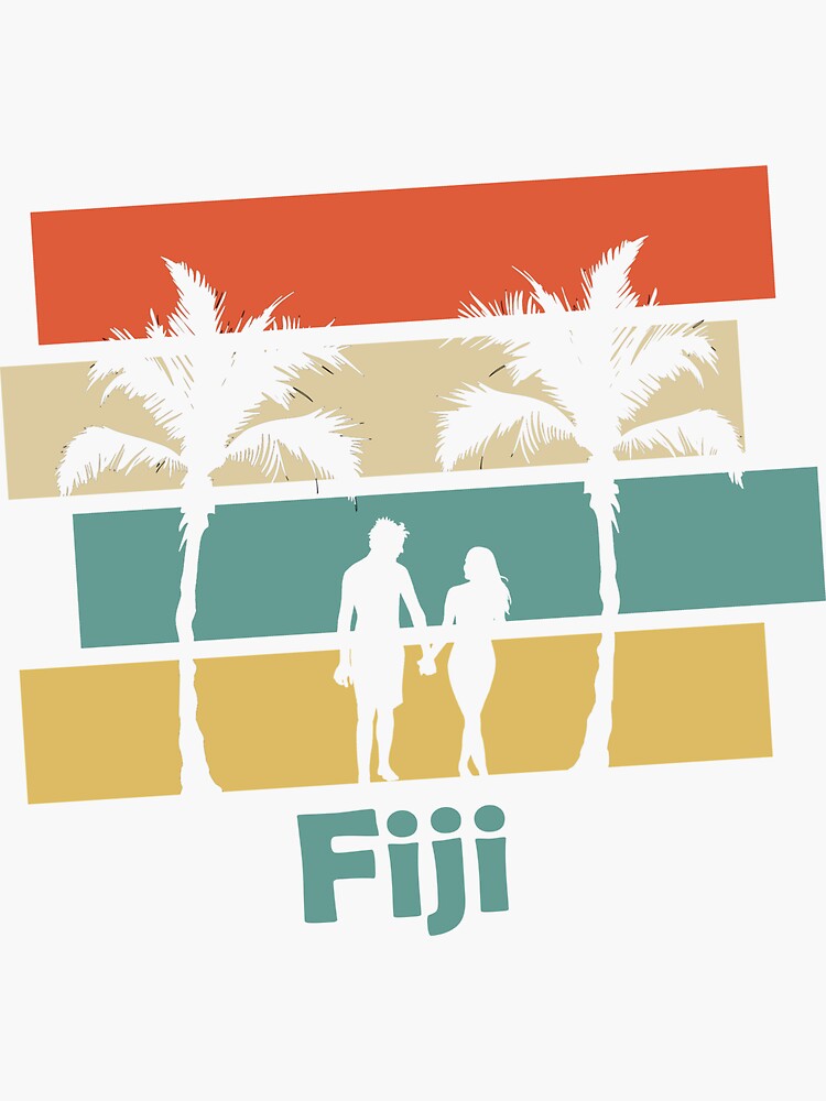 "Vintage Retro Fiji Vacation Souvenir" Sticker for Sale by ...