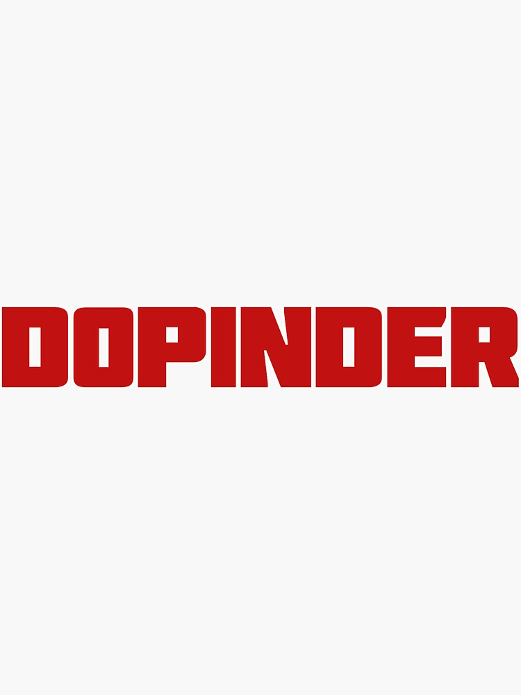 "Dopinder" Sticker by RadicalAM | Redbubble