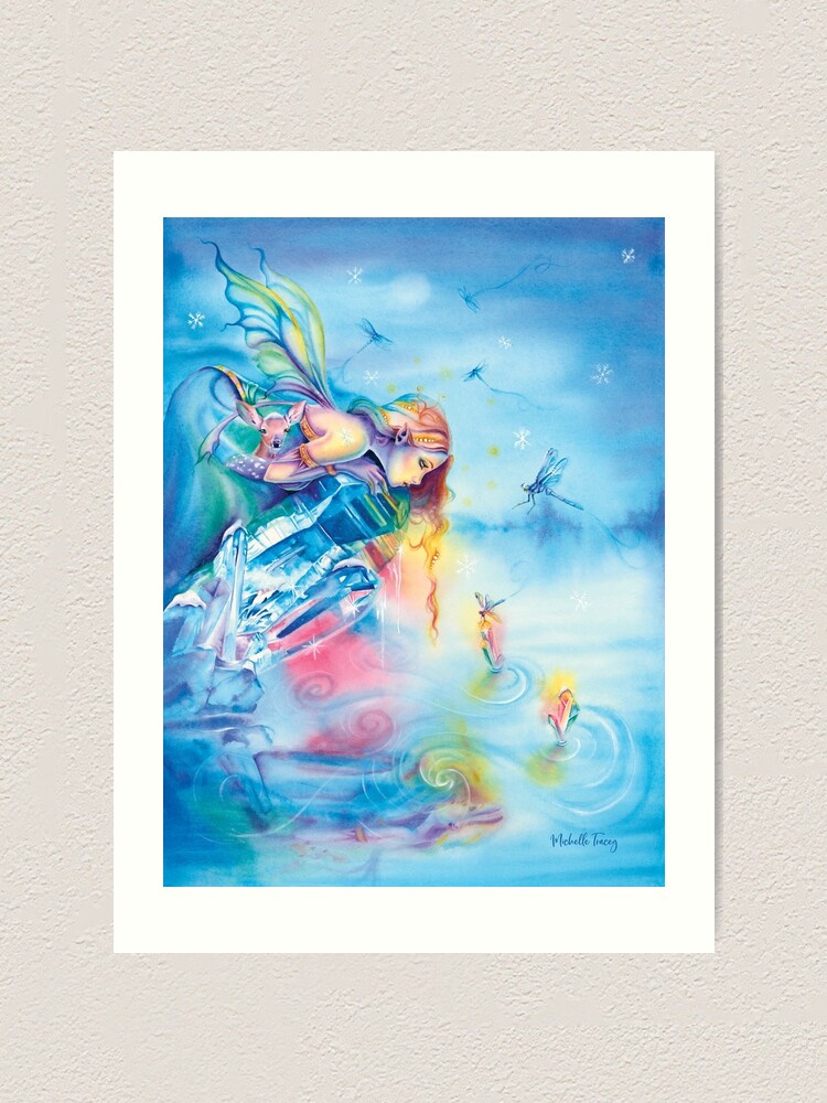 "Sienna and the Deer Illuminate Winter" Art Print by MichelleTracey ...