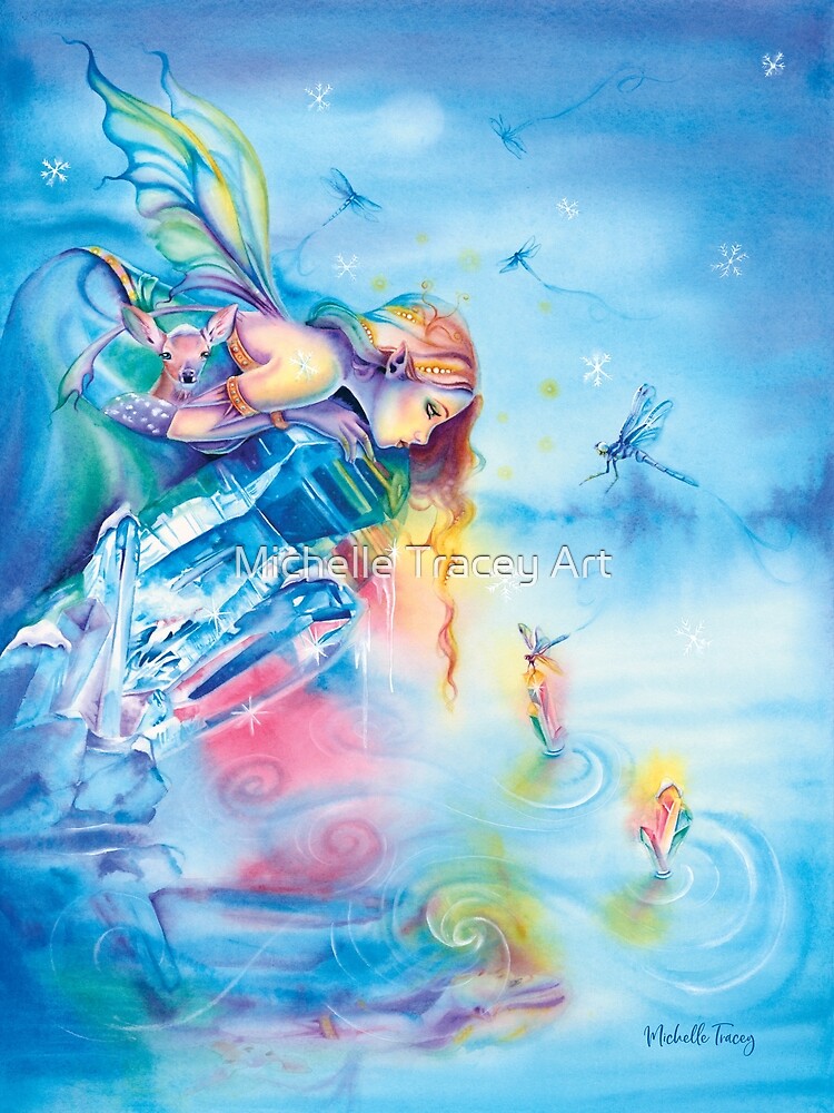 "Sienna and the Deer Illuminate Winter" Art Print by MichelleTracey ...