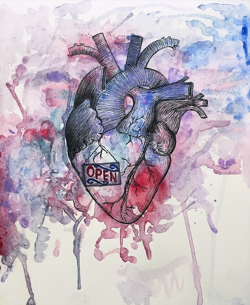 "An Open Heart" by Julia Real | Redbubble