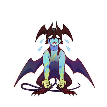 "Sad boy demon" Sticker for Sale by echidnite | Redbubble