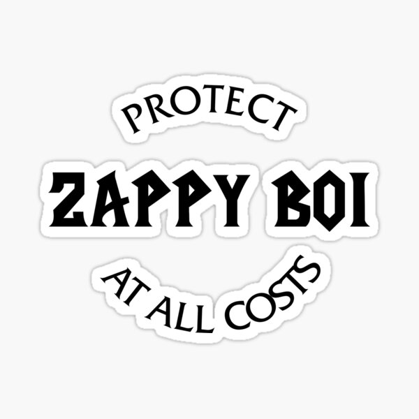 "Protect Zappy Boi " Sticker for Sale by snitts | Redbubble