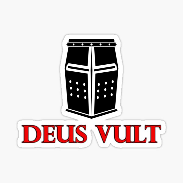 "Deus Vult (Bottom Coloured)" Sticker by RebarForOwt | Redbubble