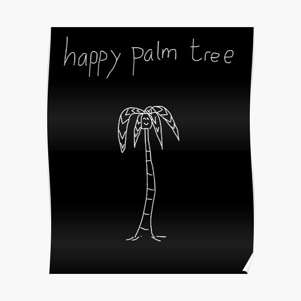 "happy palm tree" Poster by FKstudios | Redbubble