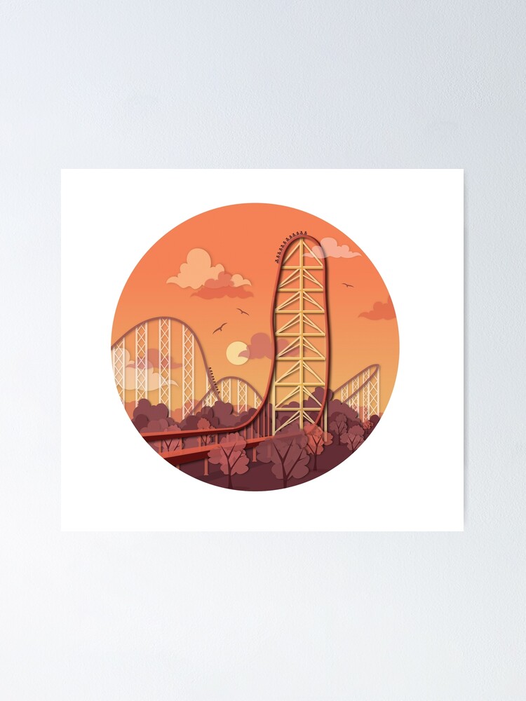 "Top Thrill Dragster Roller Coaster" Poster for Sale by artofclaire ...