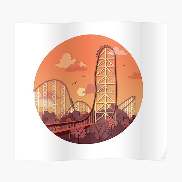"Top Thrill Dragster Roller Coaster" Poster for Sale by artofclaire ...